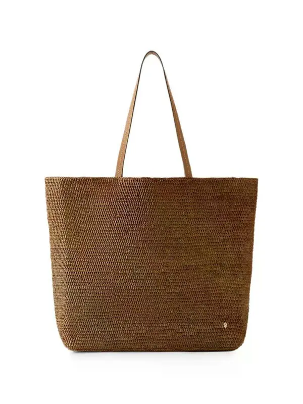 Helen Kaminski Woven Raffia Tote Bag - Brown