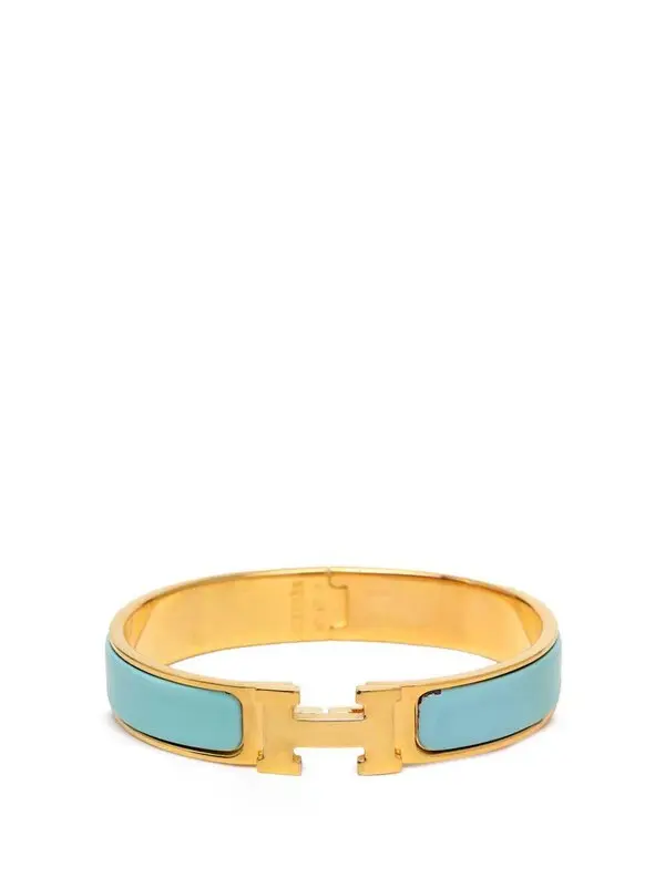 Hermès Enamel Clic H Bracelet Gm - Blue