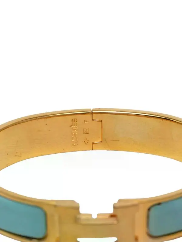 Hermès Enamel Clic H Bracelet Gm - Blue