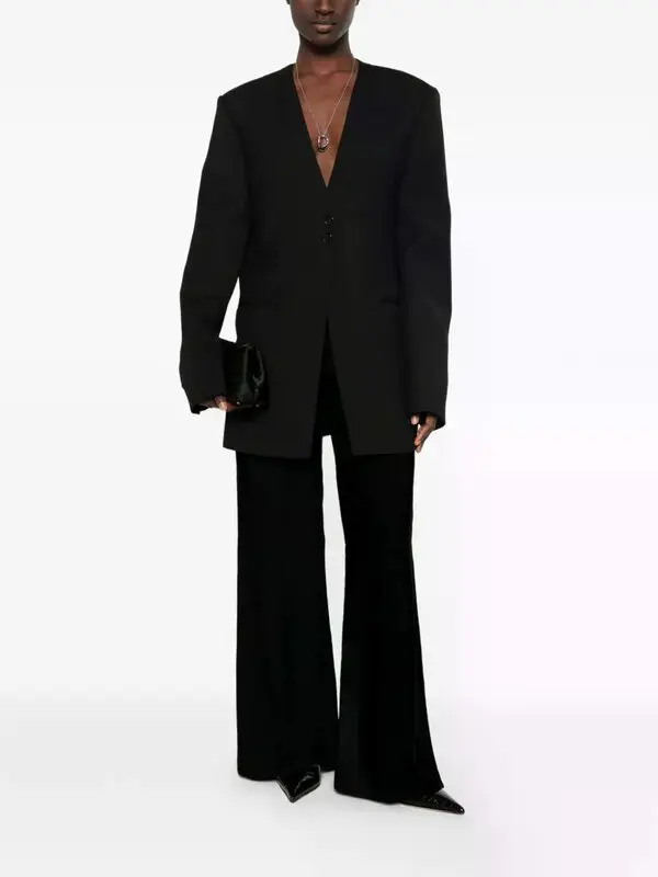 FORTE_FORTE Corduroy-effect Palazzo Pants - Black
