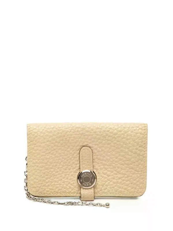 Hermès 2008 Clemence Dogon With Chain Card Holder