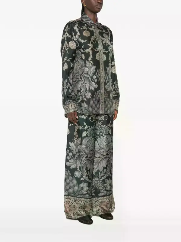 PIERRE-LOUIS MASCIA Silk Floral Print Shirt
