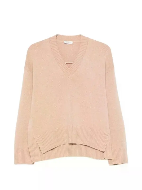 Peserico V-neck Side-slit Sweater