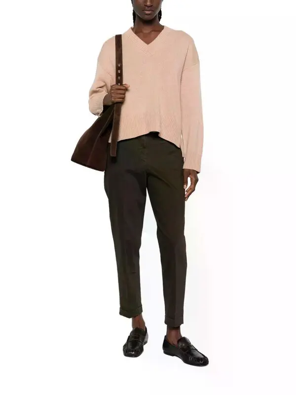 Peserico V-neck Side-slit Sweater