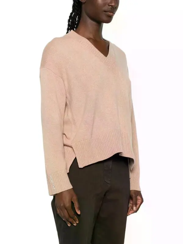 Peserico V-neck Side-slit Sweater