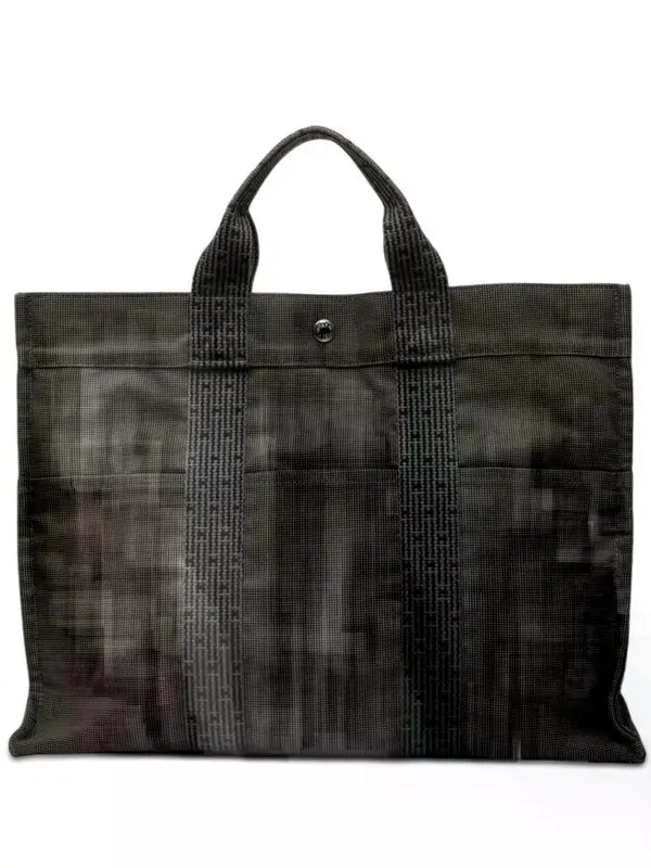 Hermès 1990-2000 Canvas Herline Gm Tote Bag - Grey
