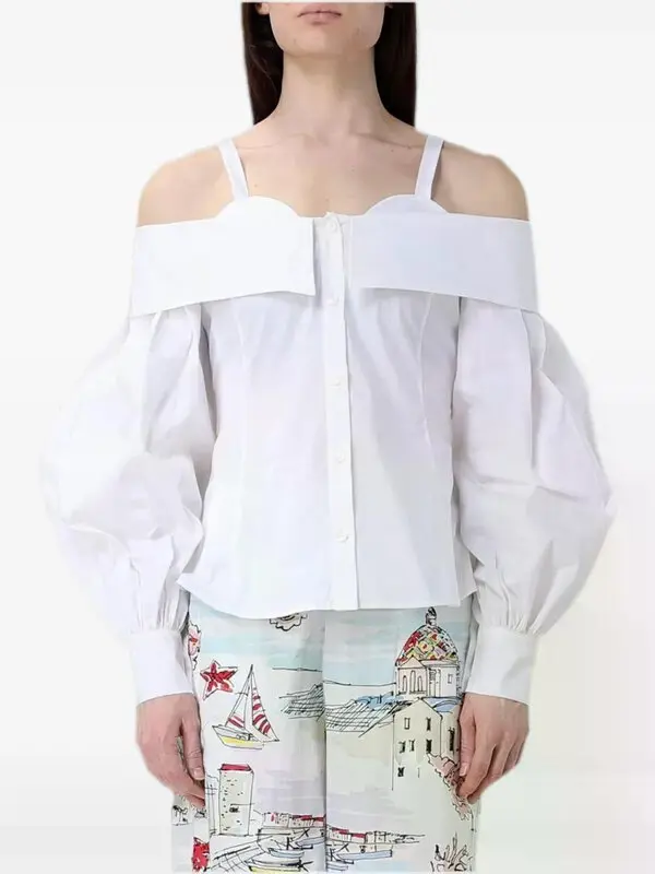 Antonio Marras Off-shoulder Puff-sleeve Shirt - White
