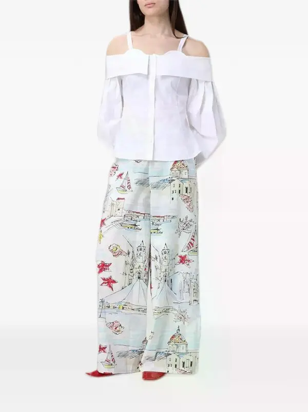 Antonio Marras Off-shoulder Puff-sleeve Shirt