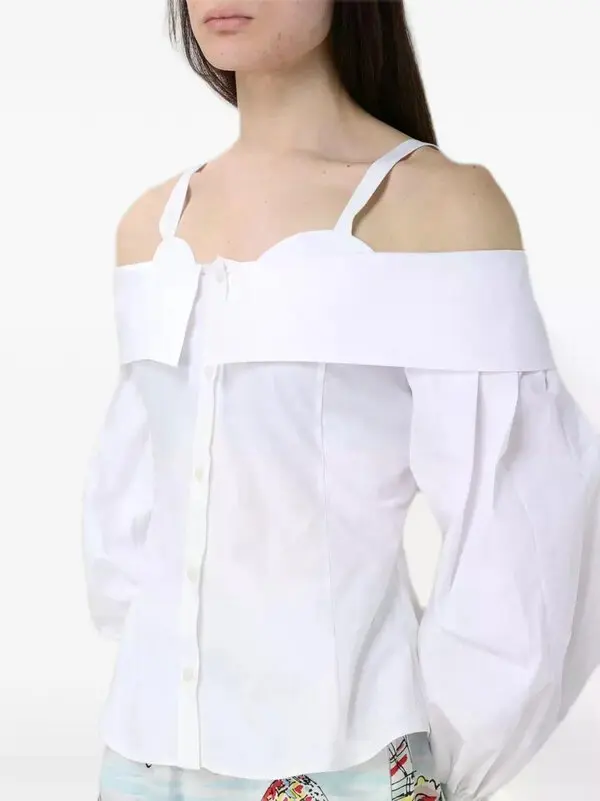 Antonio Marras Off-shoulder Puff-sleeve Shirt