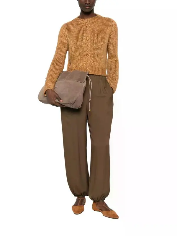 FORTE_FORTE Chunky Knit Button-up Cardigan - Brown