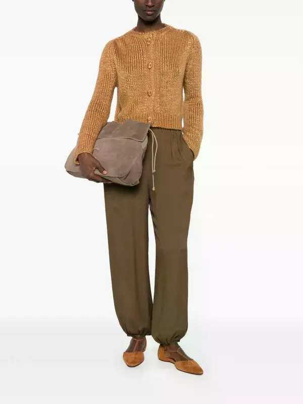 FORTE_FORTE Chunky Knit Button-up Cardigan - Brown