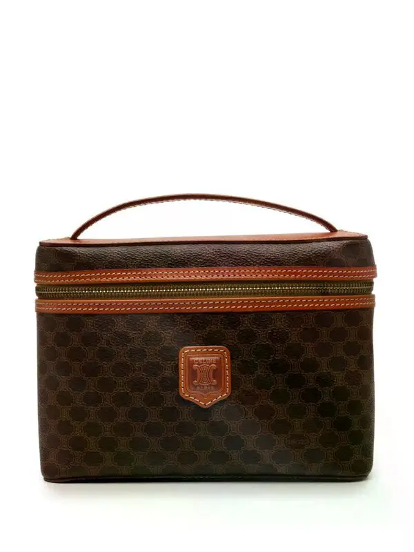 Celine 1995 Macadam Coated Canvas Vanity Bag