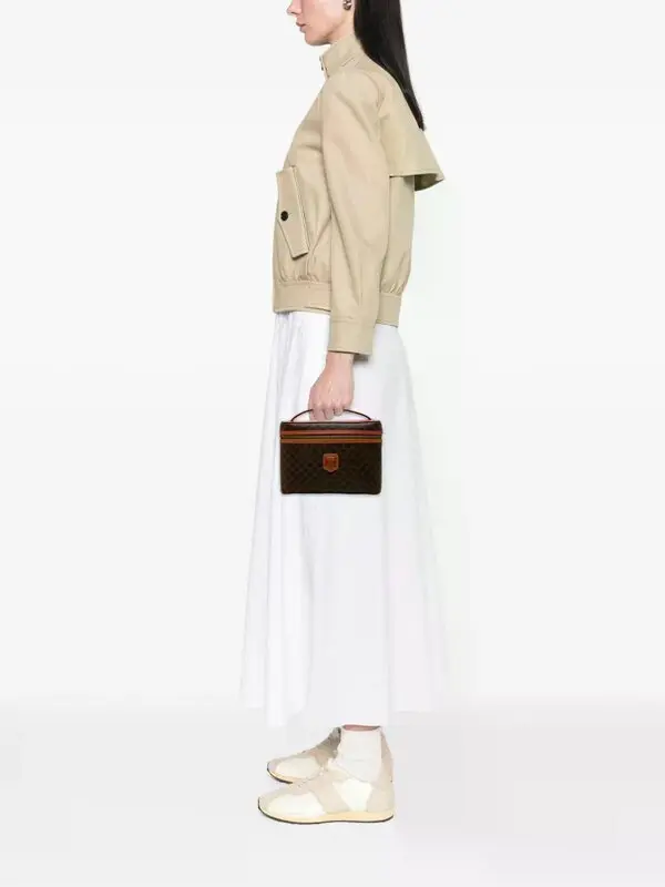 Celine 1995 Macadam Coated Canvas Vanity Bag