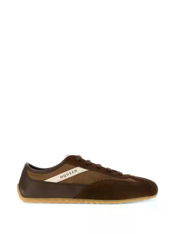 Alexander McQueen Panelled Calf Suede Sneakers - Brown