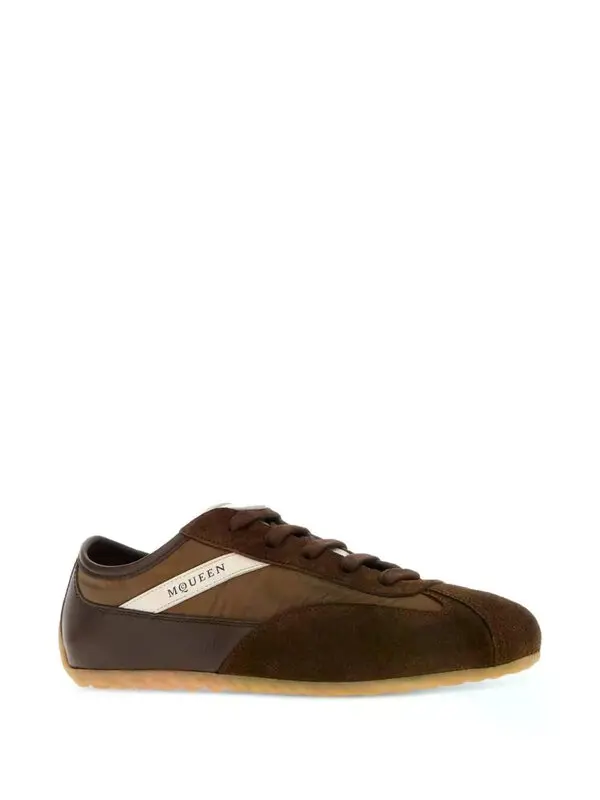 Alexander McQueen Panelled Calf Suede Sneakers - Brown