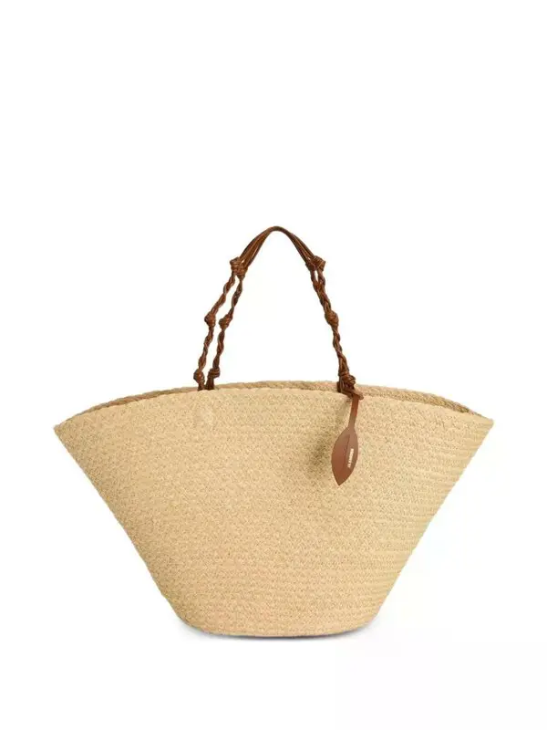 JIL SANDER Tangle Woven Tote Bag - Neutrals