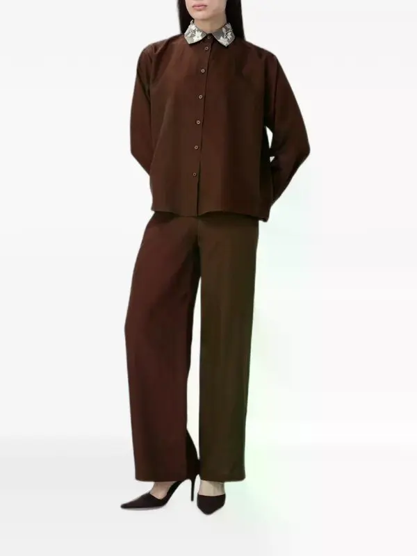 HANITA Embroidered Palazzo Pants