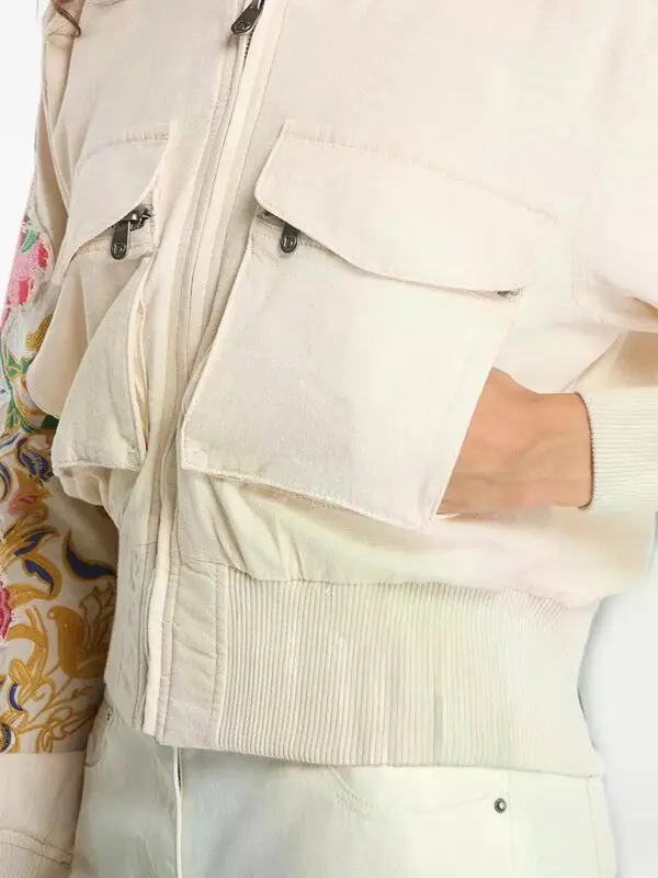 Desigual Embroidered Zip-up Jacket