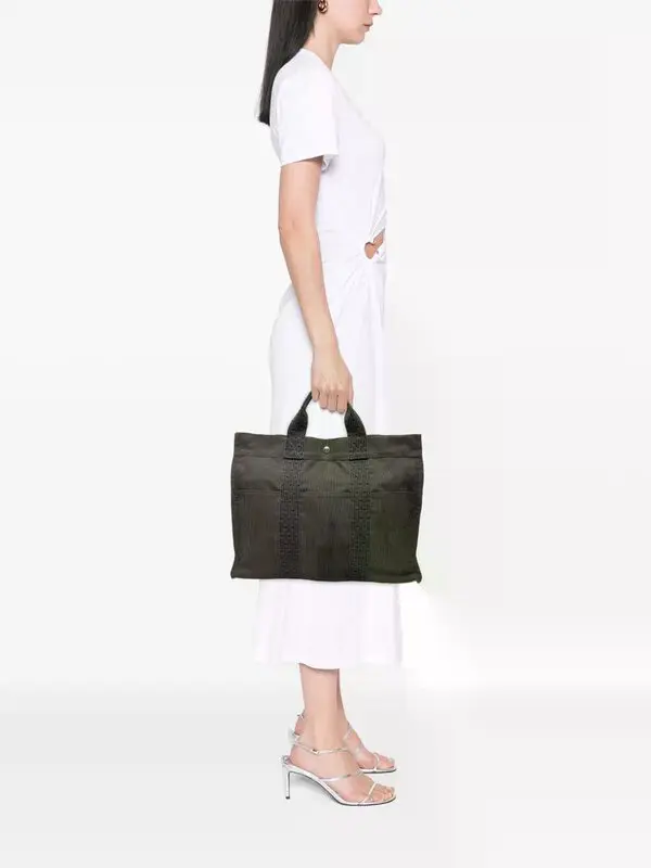 Hermès 1990-2010 Canvas Herline Mm Tote Bag