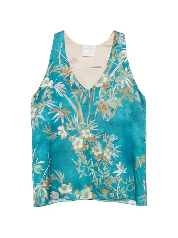 FORTE_FORTE Floral-print Sleeveless Top
