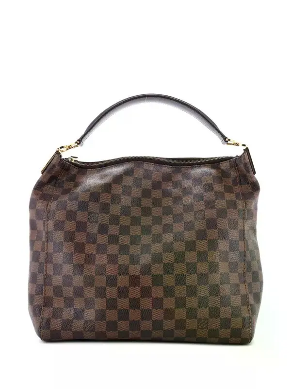 LOUIS VUITTON Portobello Damier Pm Hobo Bag - Brown
