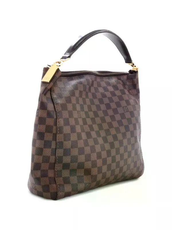 LOUIS VUITTON Portobello Damier Pm Hobo Bag - Brown