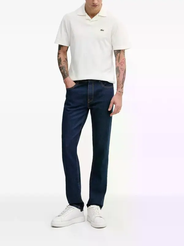 BENETTON Logo Patch Straight-leg Jeans