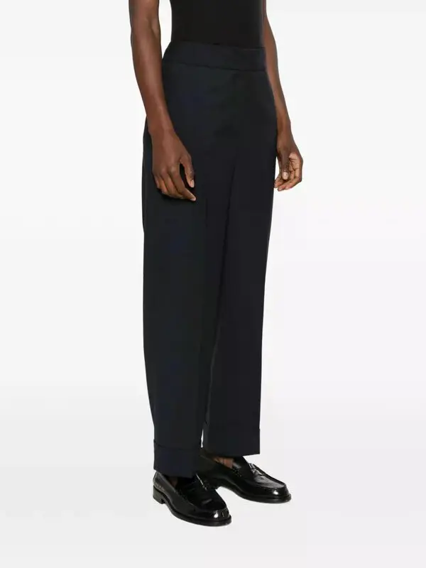 Peserico Tailored Trousers With Pressed Crease And Cuffed Hem
