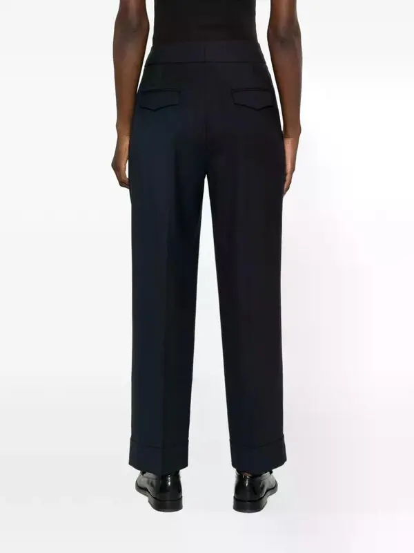 Peserico Tailored Trousers With Pressed Crease And Cuffed Hem