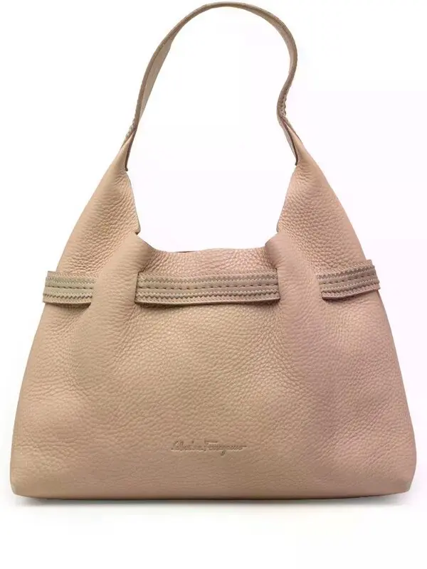FERRAGAMO 2010-2026 Grained Leather Shoulder Bag