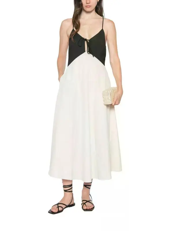 Sea Angelina V-neck Midi Dress - Neutrals