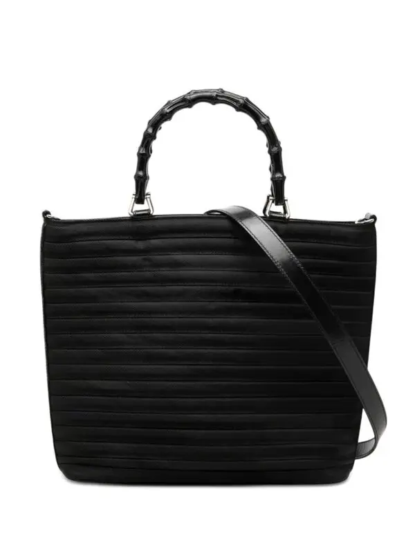Gucci 2000-2015 Nylon Bamboo Satchel