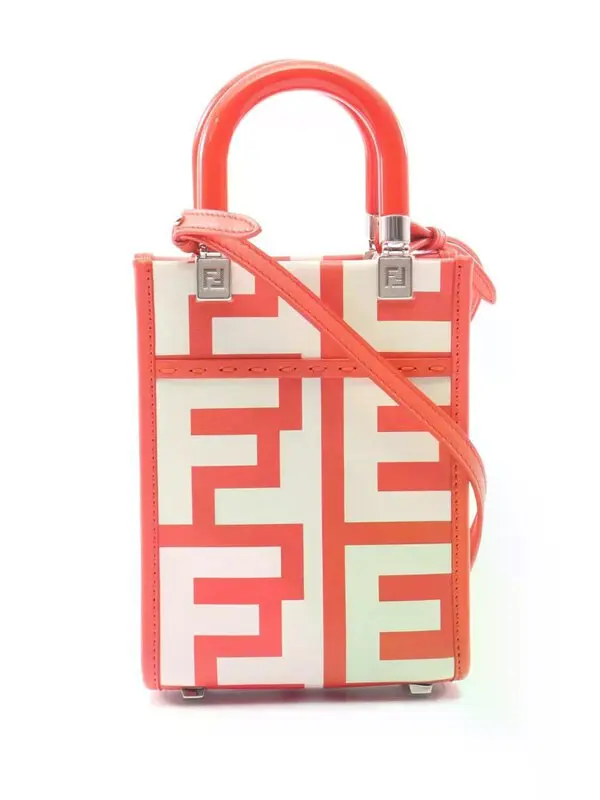 Fendi 2010-2026 Marc Jacobs Mini Leather Sunshine Shopper Tote Satchel - White