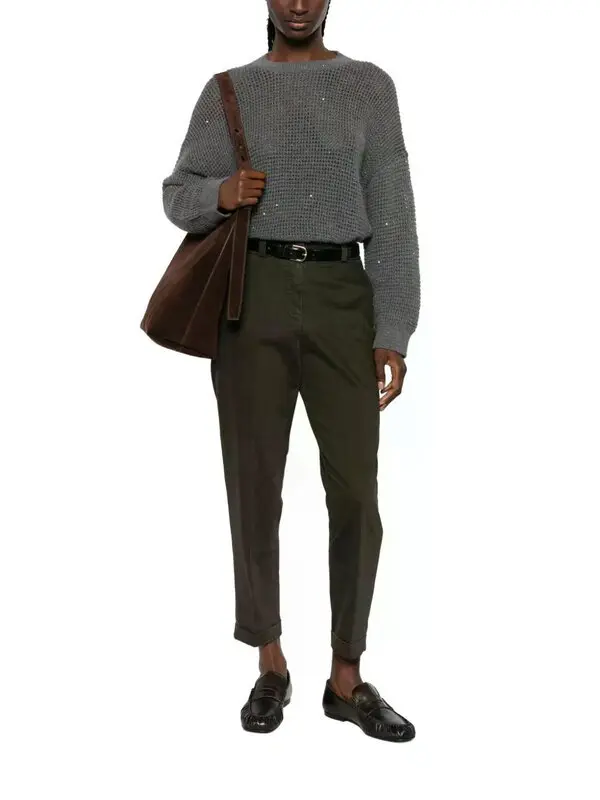 Peserico Sequin-embellished Open-knit Sweater