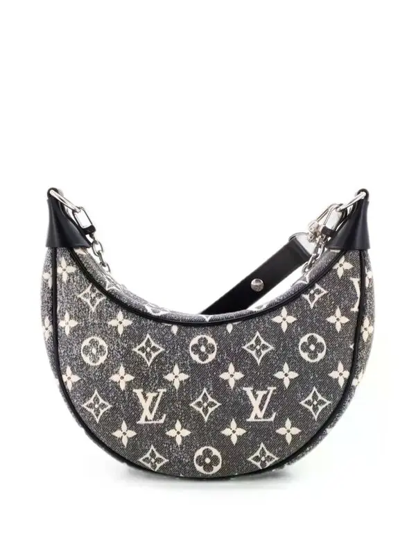 LOUIS VUITTON Loop Handbag Monogram Jacquard Denim Hobo Bag