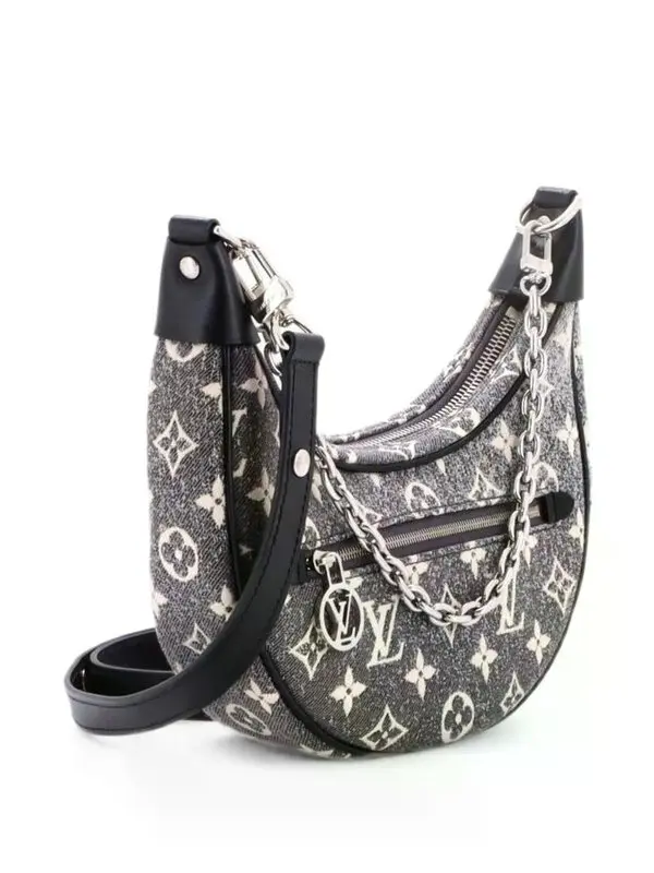 LOUIS VUITTON Loop Handbag Monogram Jacquard Denim Hobo Bag