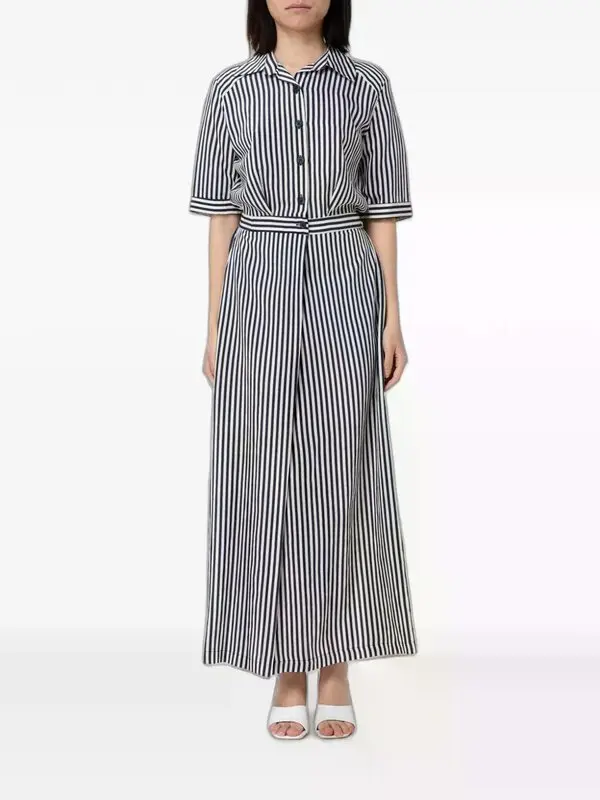 HANITA Striped Shirt Maxi Dress