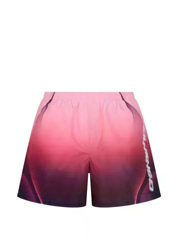 Casablanca Gradient Logo Print Swim Shorts - Pink