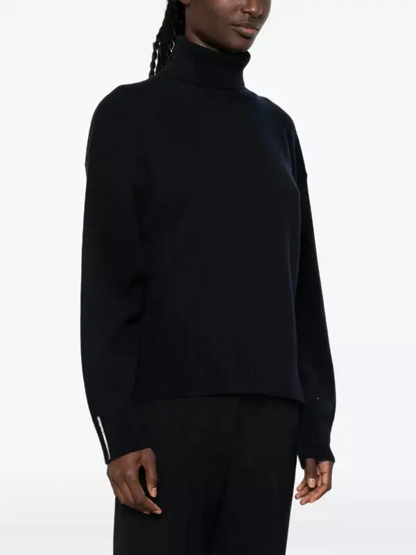 Peserico Embellished Turtleneck Sweater - Blue