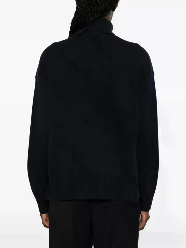 Peserico Embellished Turtleneck Sweater - Blue
