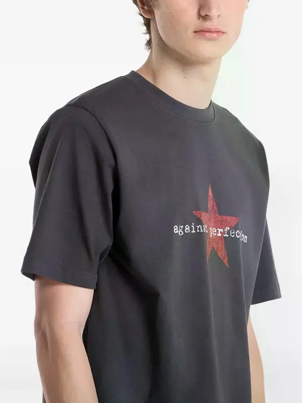 WASTED Star-print Slogan-print T-shirt