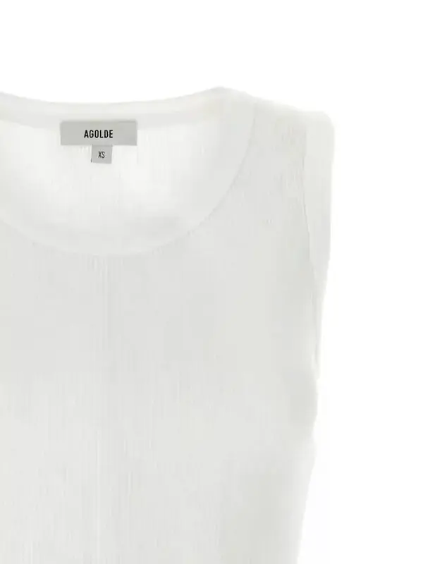 AGOLDE Poppy Fine-ribbed Tank Top - White