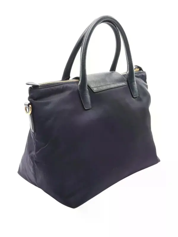 Prada 2010-2026 Saffiano Trimmed Tessuto Satchel