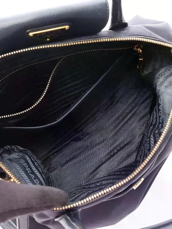 Prada 2010-2026 Saffiano Trimmed Tessuto Satchel