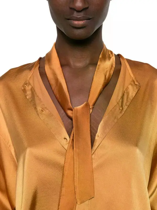 FORTE_FORTE Pussy-bow Button-down Shirt