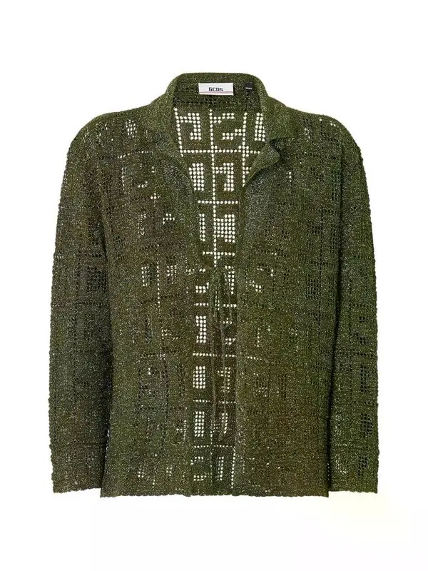 Gcds Monogram Macramé Cardigan