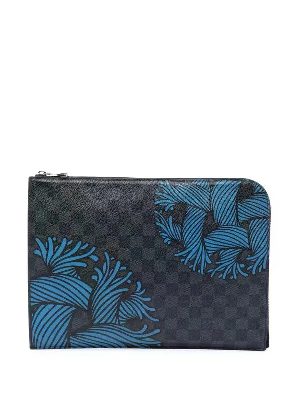LOUIS VUITTON Damier Graphite Pochette Jour Gm Clutch Bag - Black