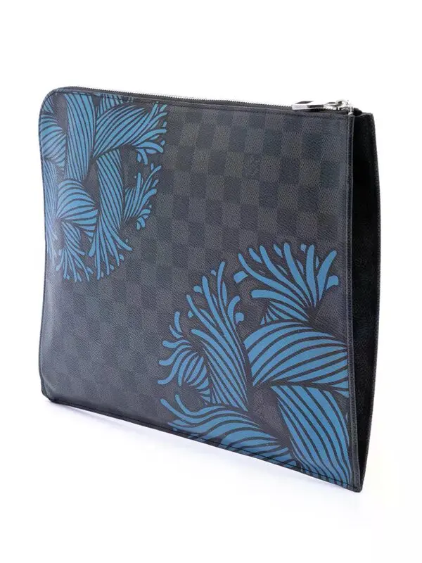 LOUIS VUITTON Damier Graphite Pochette Jour Gm Clutch Bag - Black