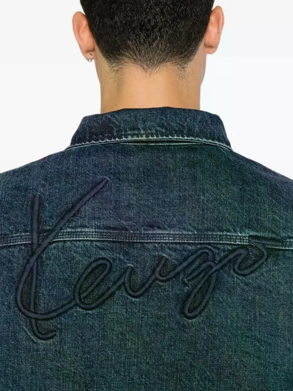 Kenzo Signature Utility Logo-embroidered Denim Jacket