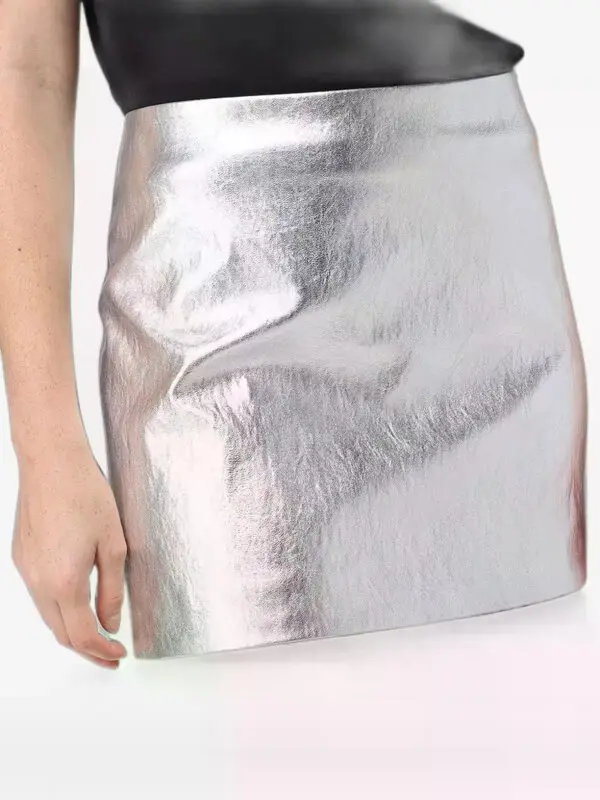 MSGM Mini Metallic-effect Skirt